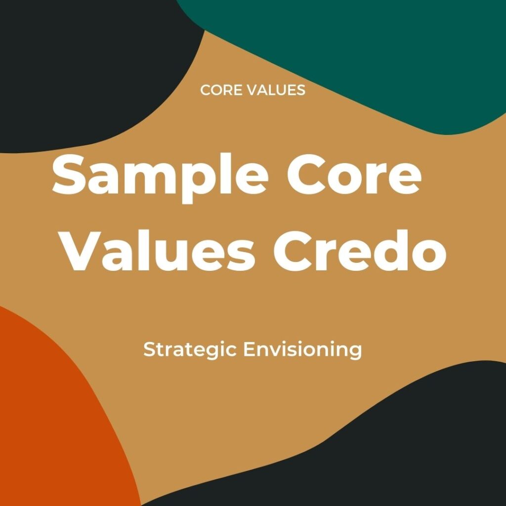 Sample Core Values Credo | TMG Member Portal